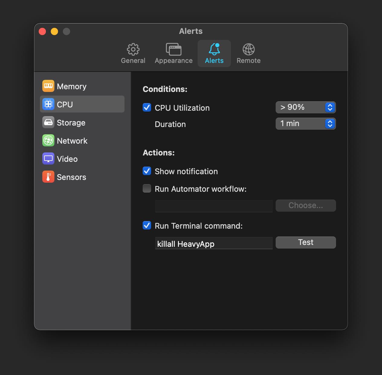 iStatistica - System Monitor widget for macOS. CPU, Memory, Network and Temperature monitoring